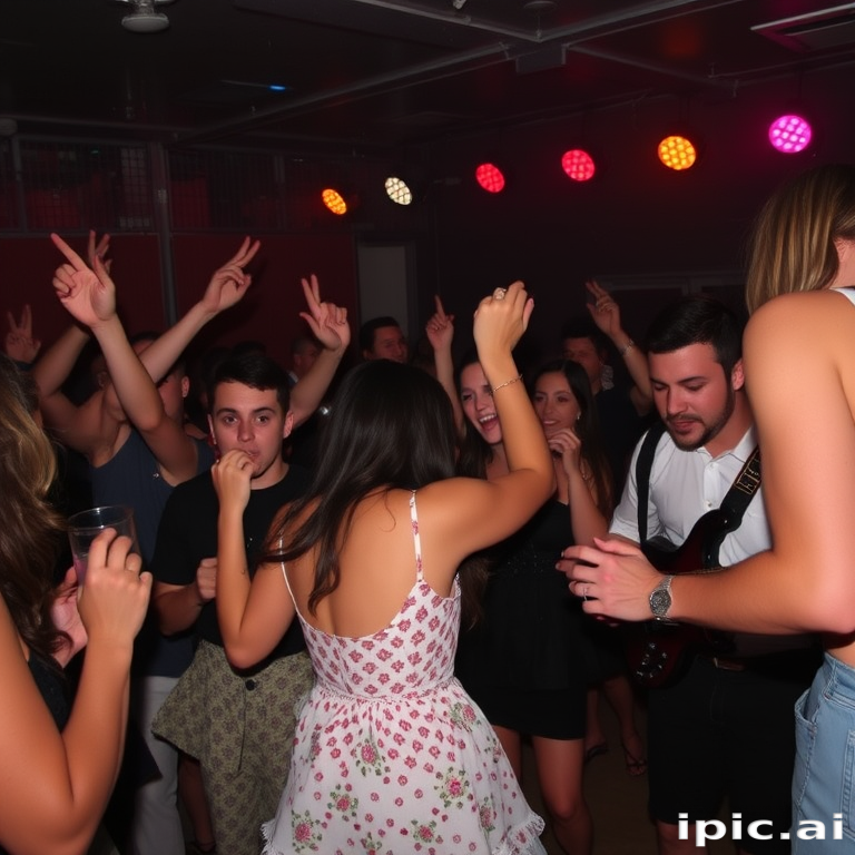 Exciting Night of Dancing and Celebration at a Vibrant Party Scene