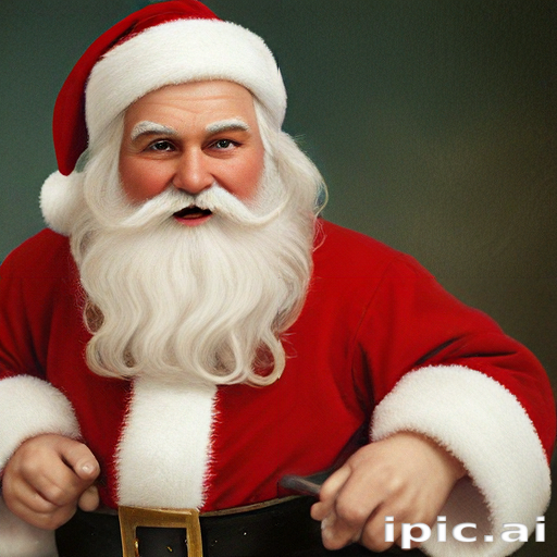 Jolly Santa Claus in a Red Suit Spreading Holiday Cheer and Joy