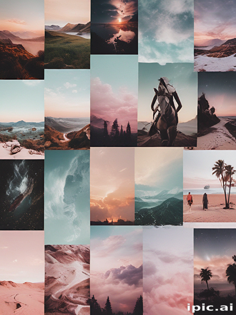 Stunning Nature Collage Featuring Diverse Landscapes and Serene Skies ...