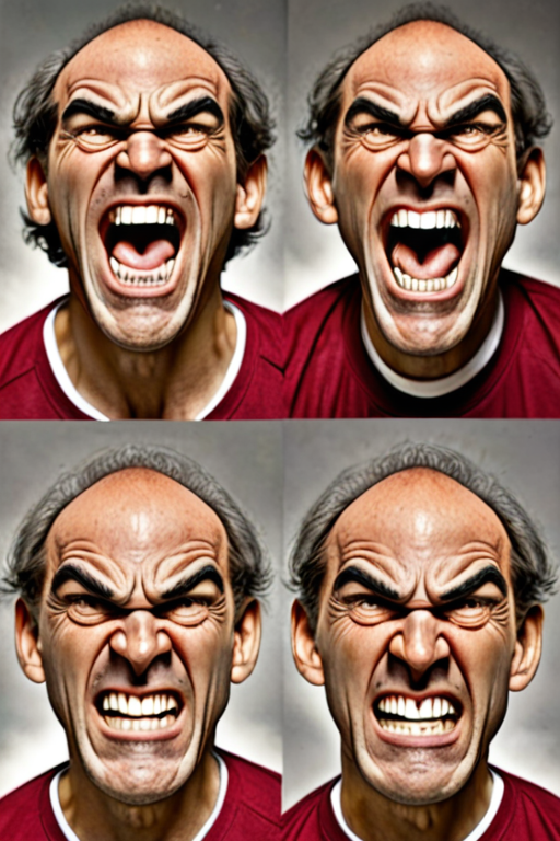 show a morphing face from angry to super happy