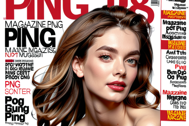 Stunning Model Graces the Cover of PING Magazine with Glamorous Hair