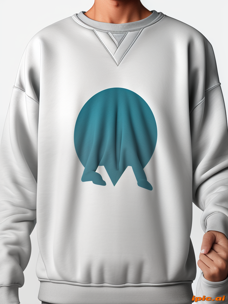 Stylish Sweatshirt Featuring Unique Design of Hidden Legs and Circle