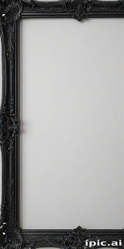 A Beautifully Ornate Black Frame Ready for Your Favorite Artwork