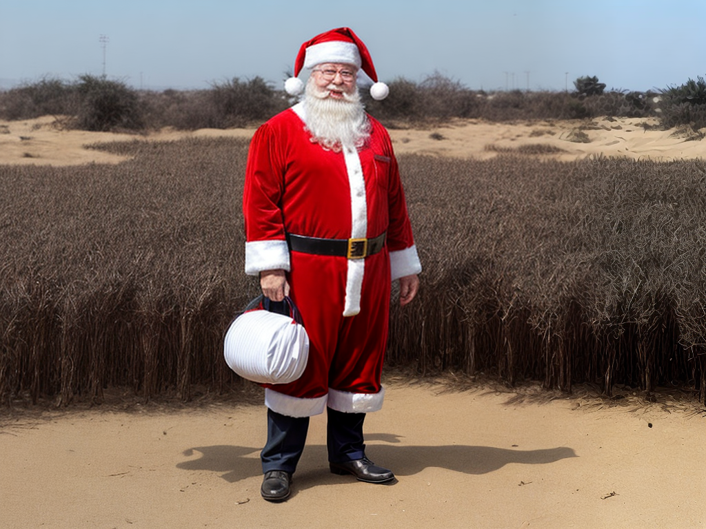 santa claus in Gaza destroyed