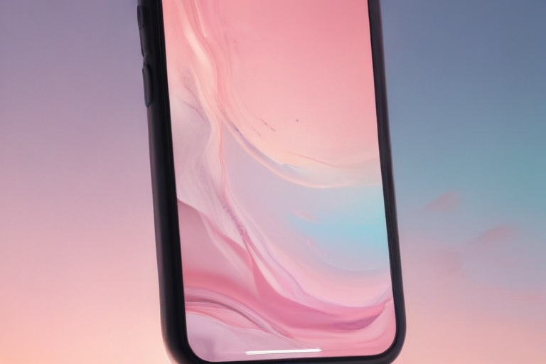 Elegant Smartphone Displaying Soft Pastel Colors and Modern Design ...