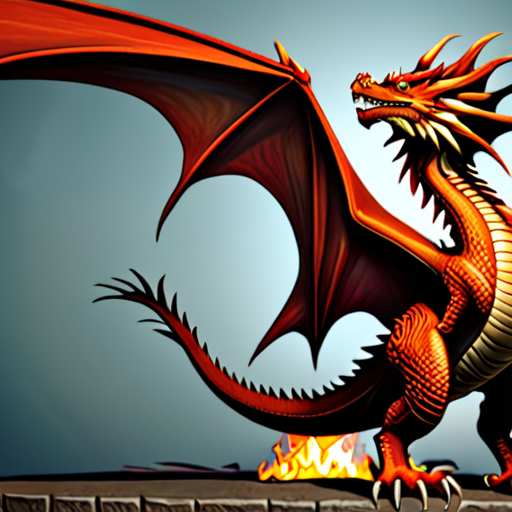 A fire dragon