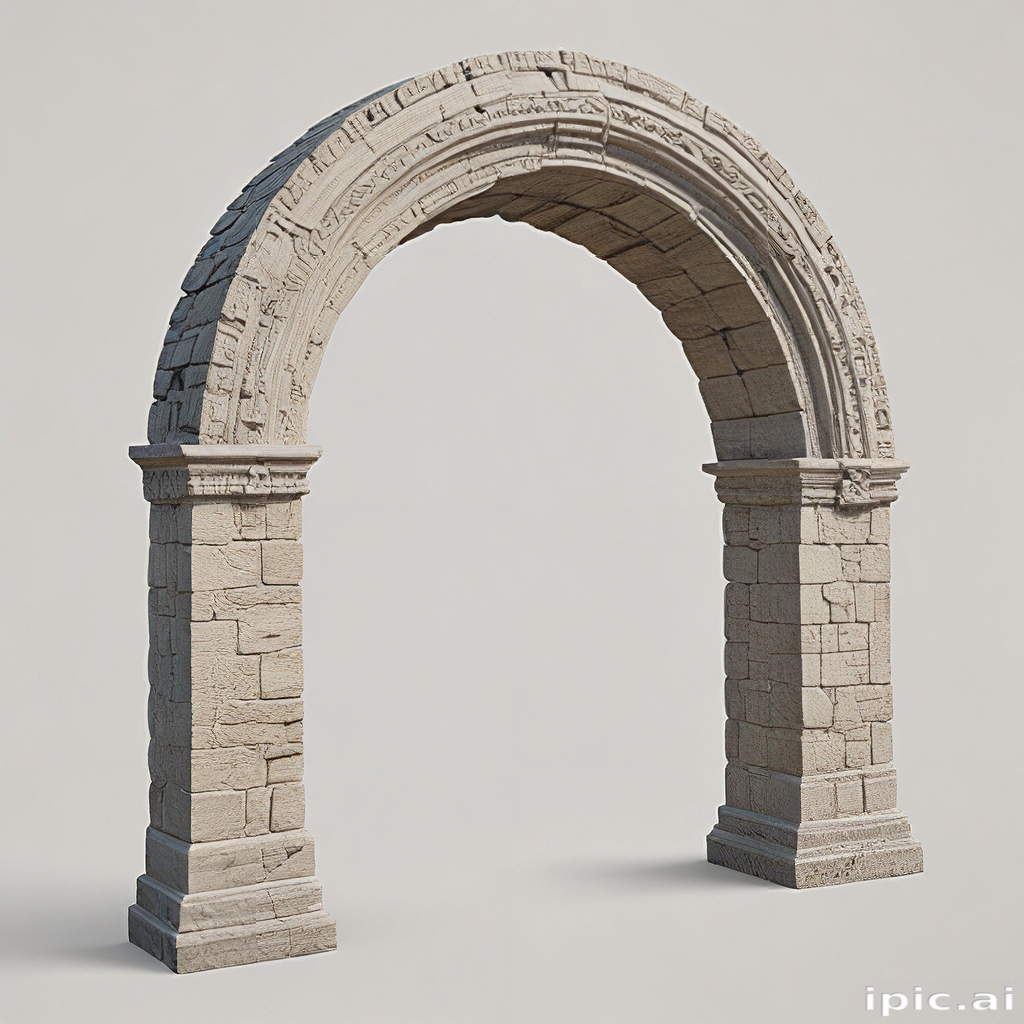 Intricately Carved Stone Archway Showcasing Detailed Architectural ...