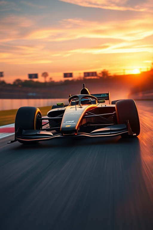 High-Speed Formula Racing Car Taking a Sharp Turn on the Track