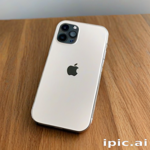 A Sleek Apple iPhone 12 Pro Resting on a Wooden Surface.