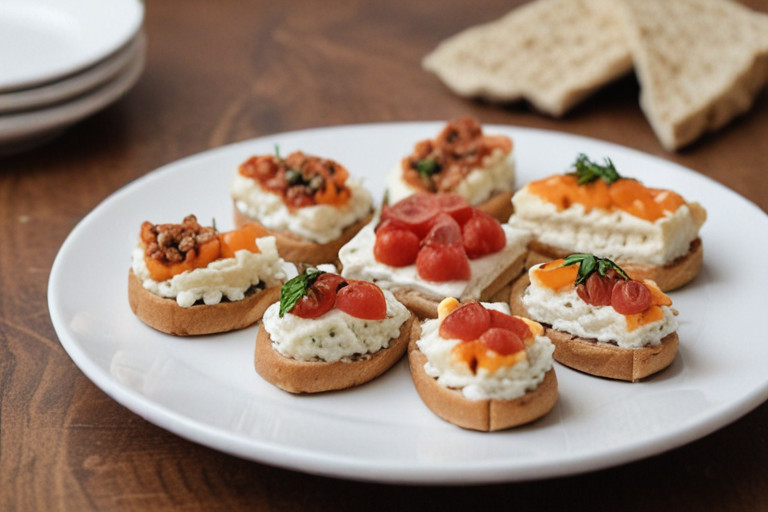 A PLATE OF FOOD APPETIZERS