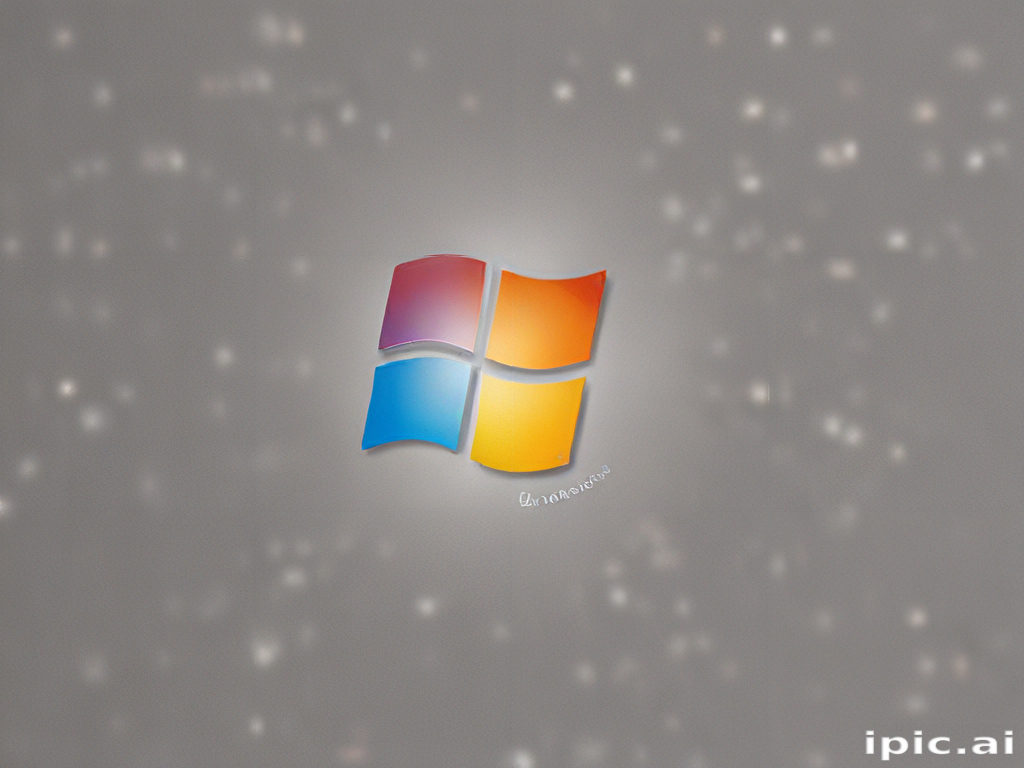 Colorful Windows Logo Glowing Against a Soft, Sparkling Background