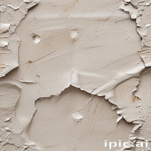 Abstract Texture of Creamy Beige Paint with Layered, Scraped Surfaces