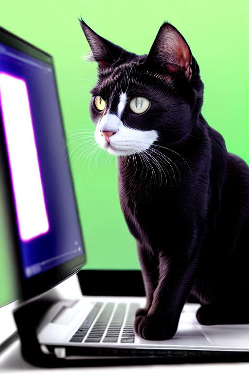 cat on computer