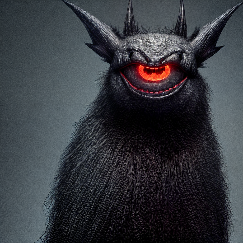 "Generate a disturbing image of a strange creature with a toothless ...
