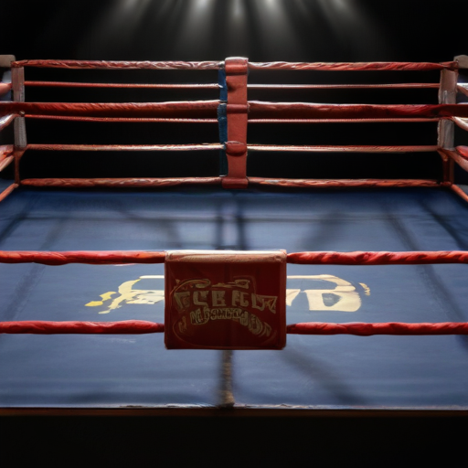 An Empty Boxing Ring Ready for an Upcoming Epic Championship Match