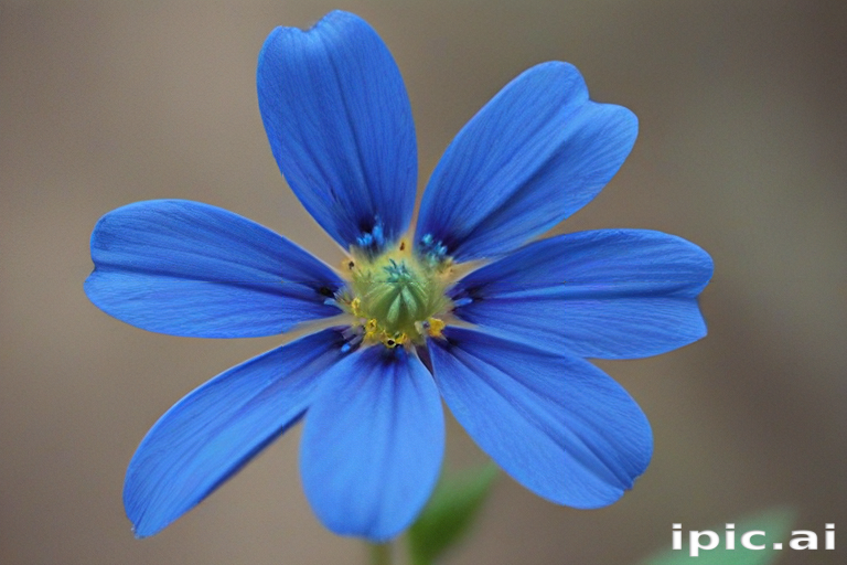 Vibrant Blue Flower Displaying Stunning Petals and Intricate Center Details