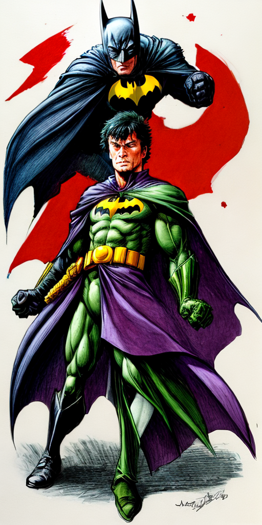 batman fighting popey