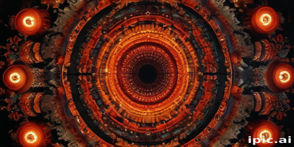 A Mesmerizing Circular Pattern of Light and Color in Abstract Design.