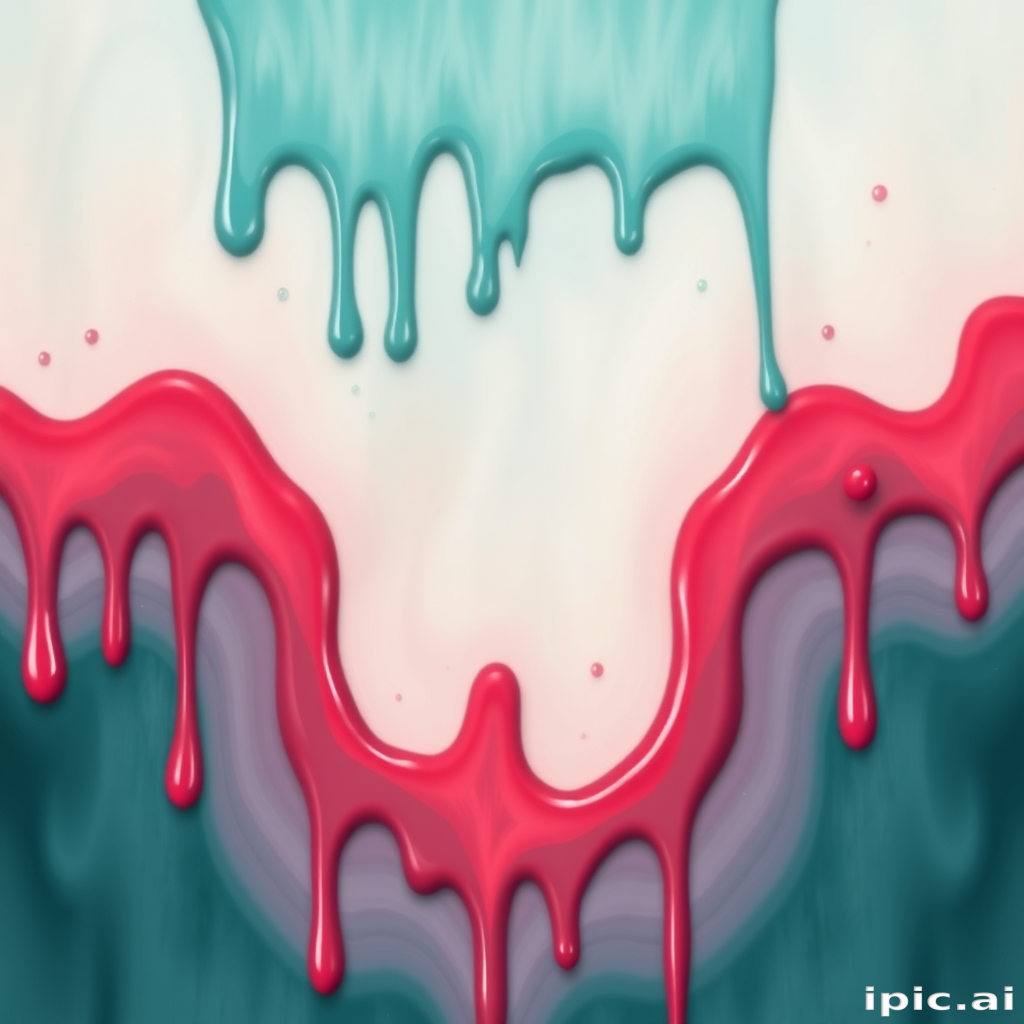 Colorful Drips and Swirls: A Vibrant Abstract Liquid Art Composition