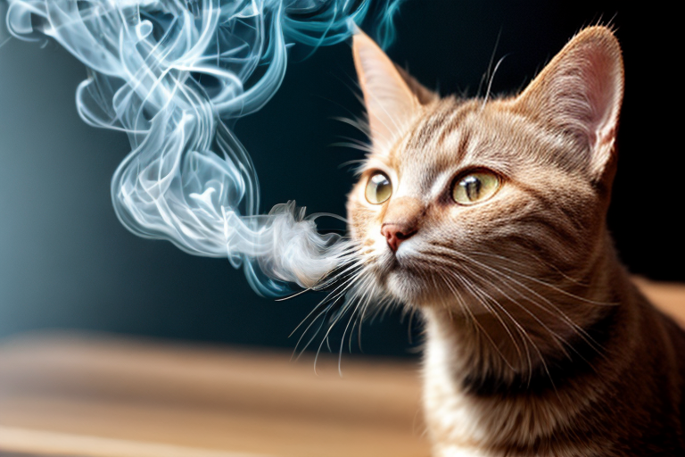 Gato fumando cigarro