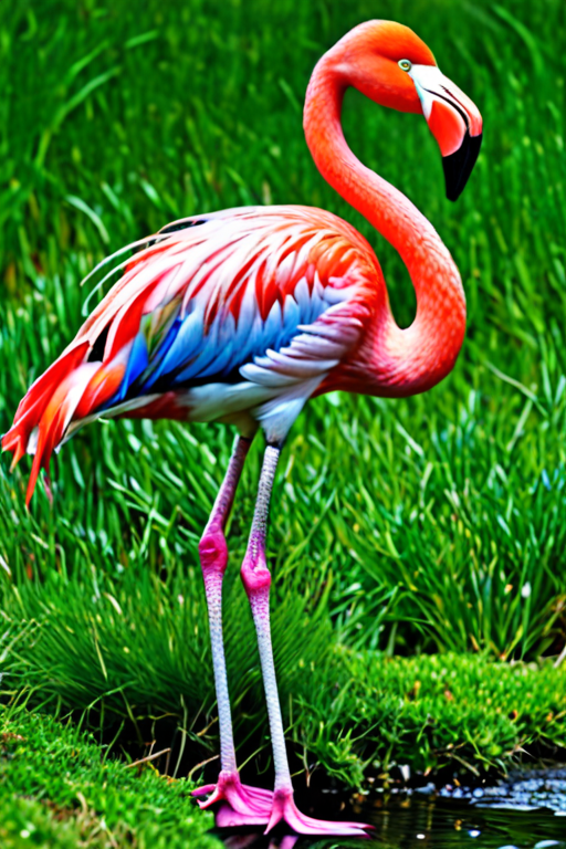 Rainbow flamingo