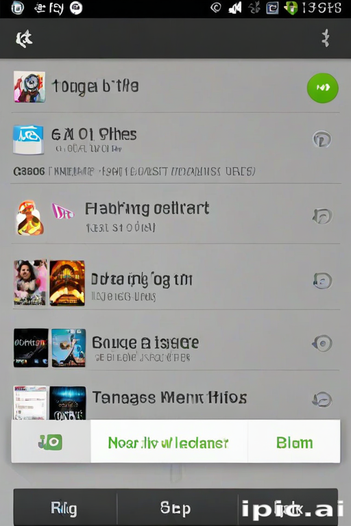 Digital Interface Displaying Various Apps and Their Features on a Screen