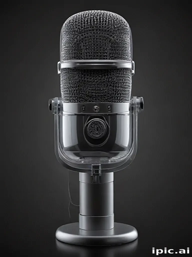 Stylish Microphone Design Showcasing Modern Technology and Artistic ...
