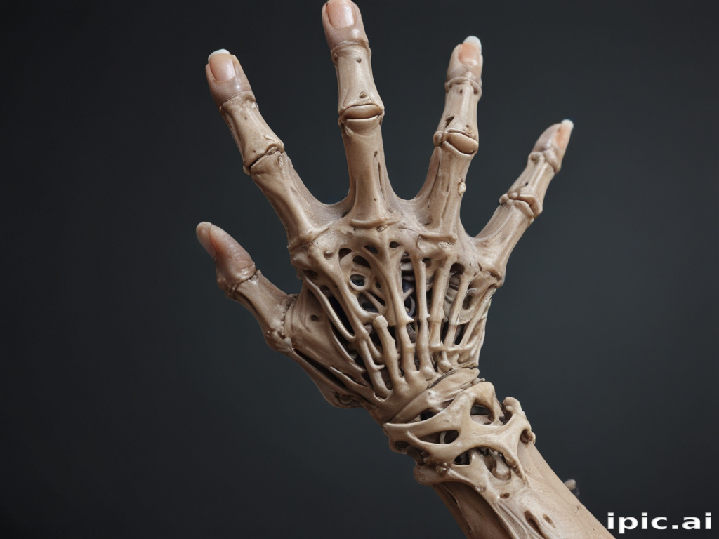 Intricate Detailed Representation of a Human Hand Skeleton Model ...