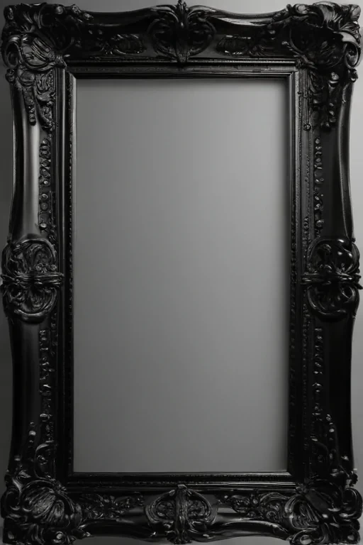 Elegant Black Ornate Vintage Frame Ready for a Beautiful Artwork Display