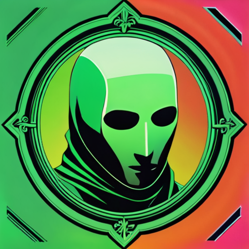 Album Cover, phonk music, green atmospheric, vain, green humanoid ...