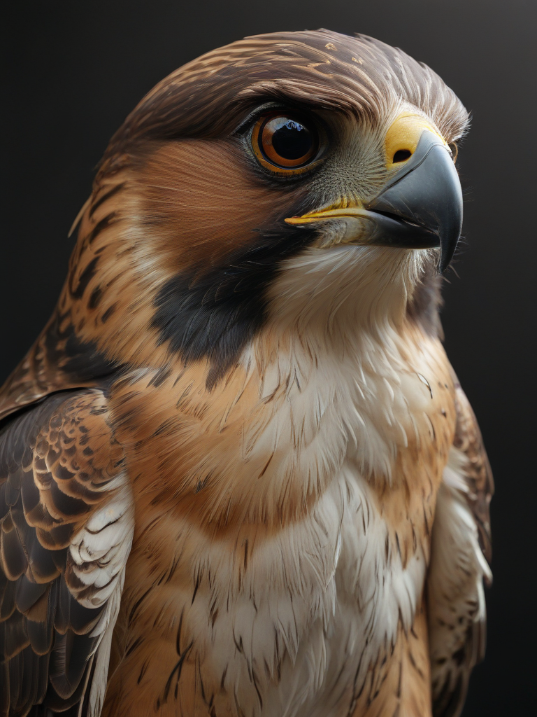 A Majestic Close-Up of a Beautifully Detailed Hawk in Natural Light