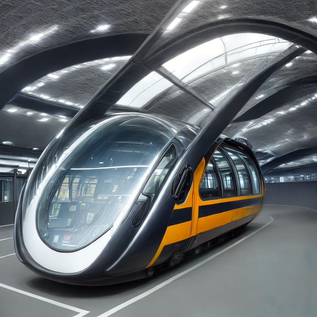 futuristic transport capsule