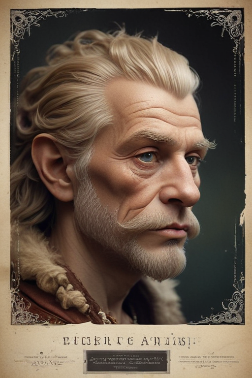 “Realistic Portrait of a Wise Elderly Man with Distinct Facial Features”