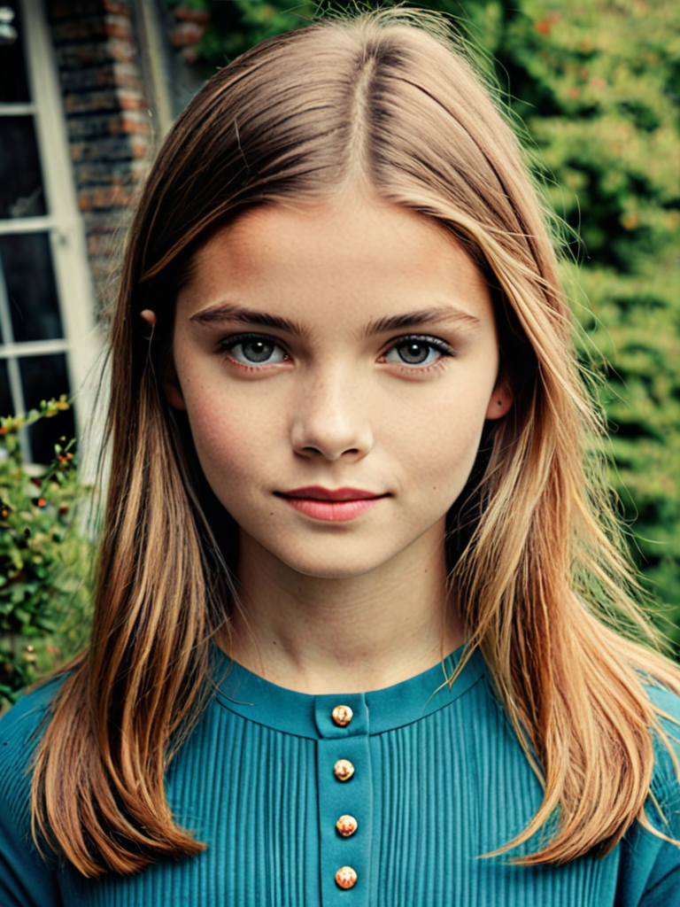 low-quality photograph of a girl