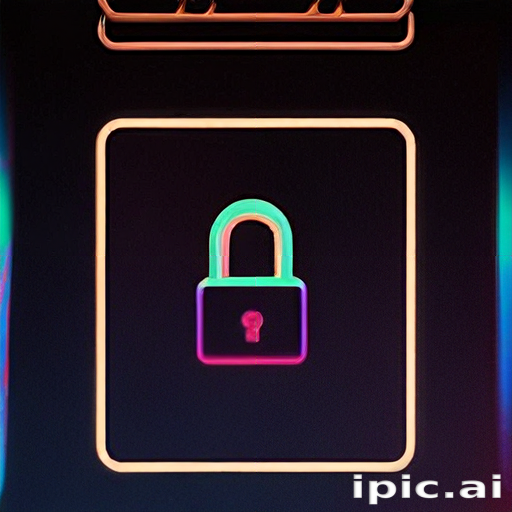 Vibrant Neon Lock Icon Symbolizing Security and Digital Protection Concept