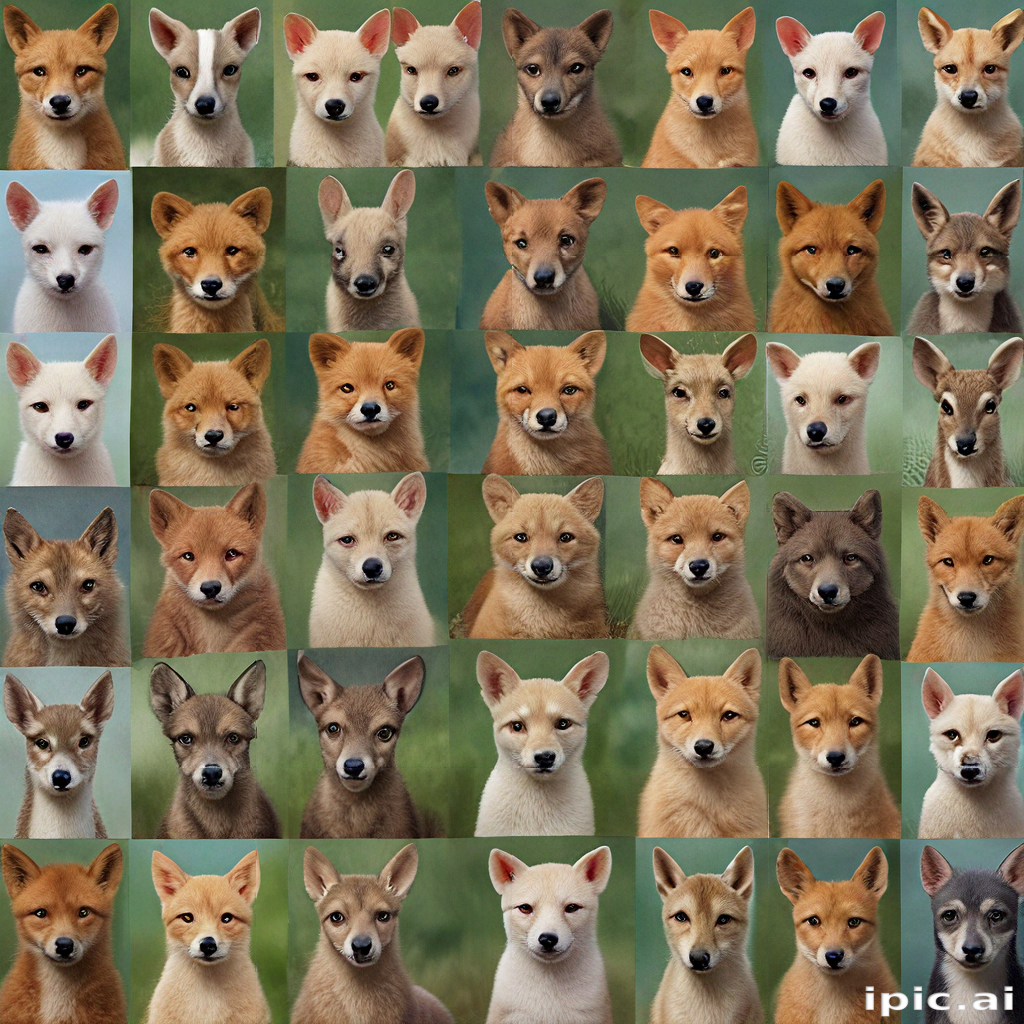 A Diverse Collection of Adorable Fox Faces Showcasing Unique ...