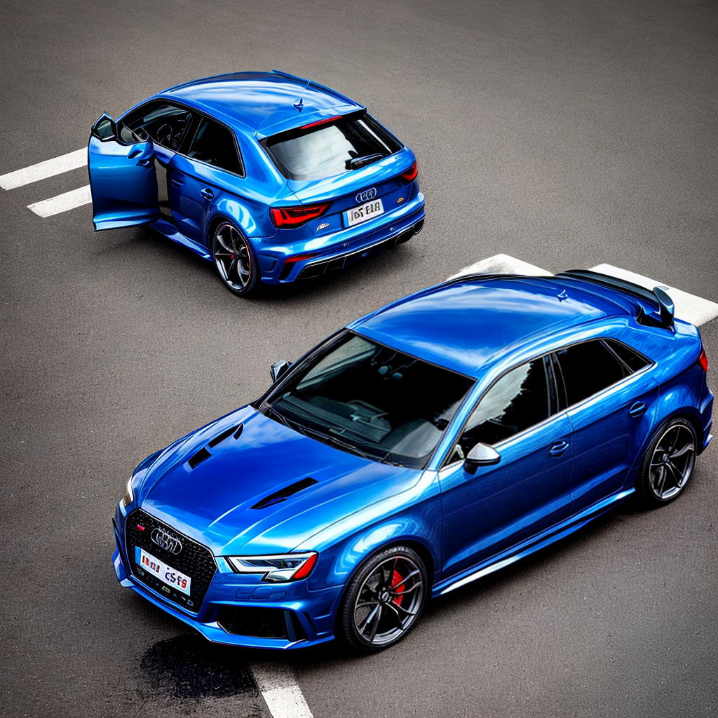 The company name "AUDI RS3" conveys a sense of luxury, performance, and ...