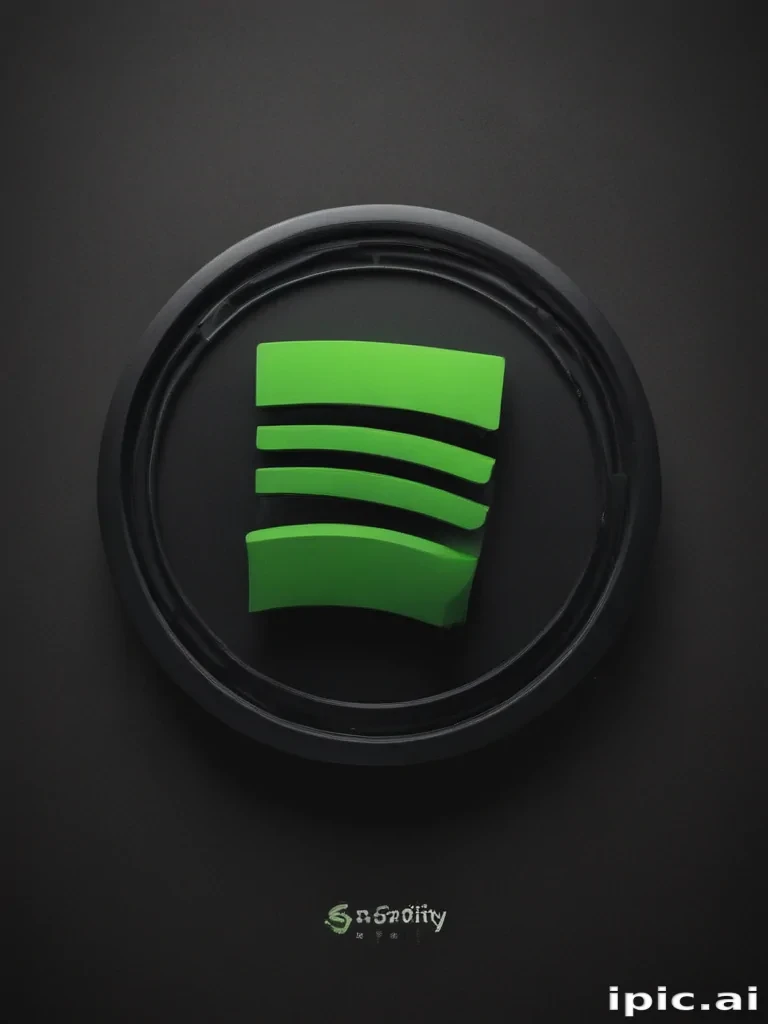 Creative Interpretation of a Modern Music Streaming Platform's Iconic Logo