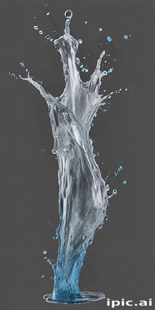 Dynamic Splash: Captivating Water Sculpture Rising with Grace and Energy