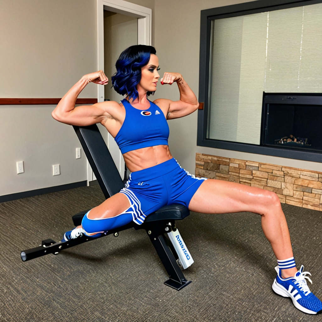 Katy perry flexing muscles