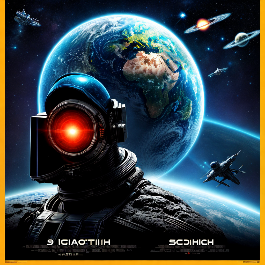 astronaught sci fi movie poster art