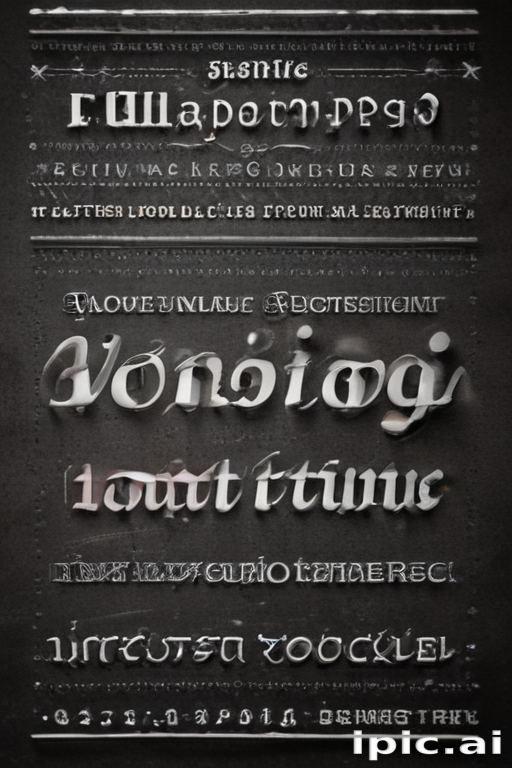 Artistic Display of Intricate Textures and Unique Typography in Design