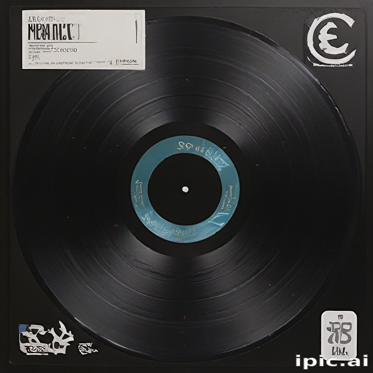Classic Vinyl Record with Unique Label and Artistic Design Elements