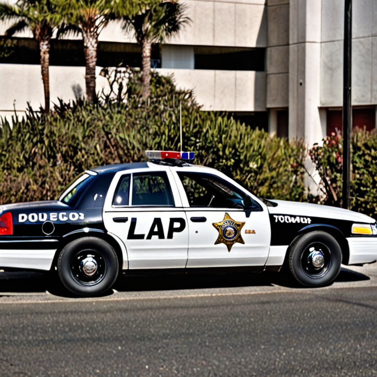 LAPD Crown Vic, side shot,