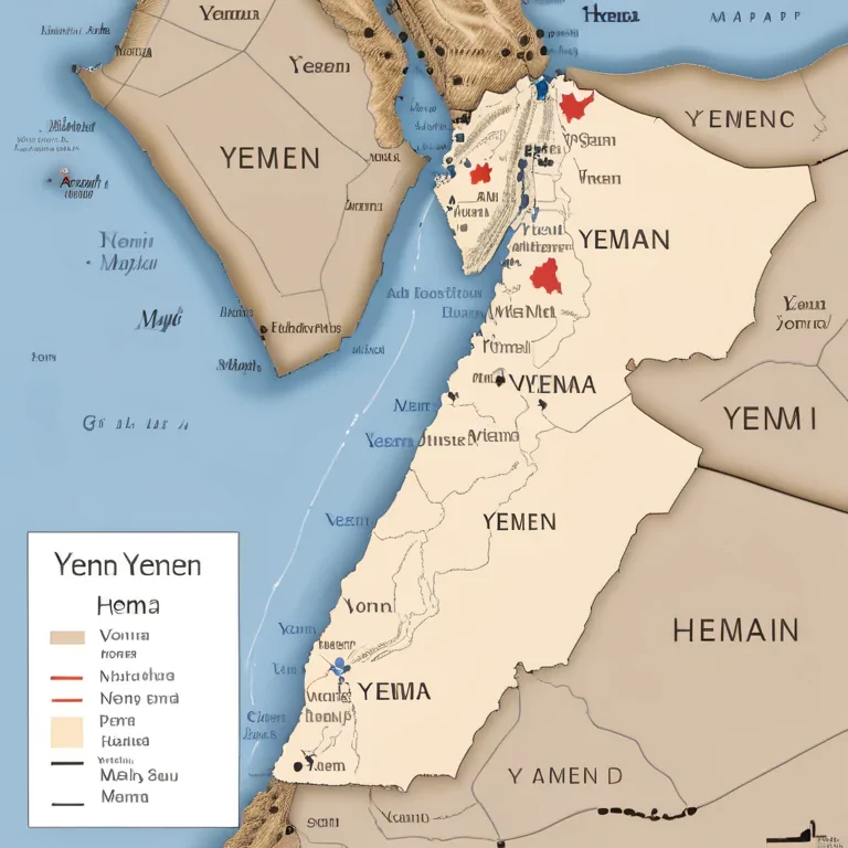 Map of Yemen Highlighting Key Regions and Geographical Features for ...