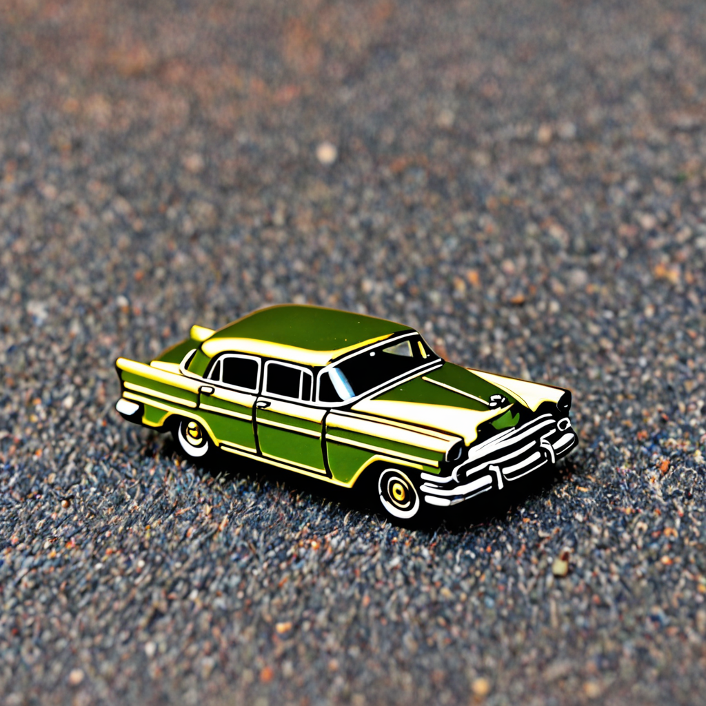 Mail Car as lapel pin