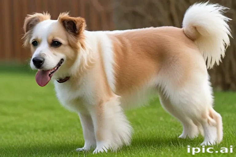 A Playful Dog Enjoying a Sunny Day in the Green Grass.