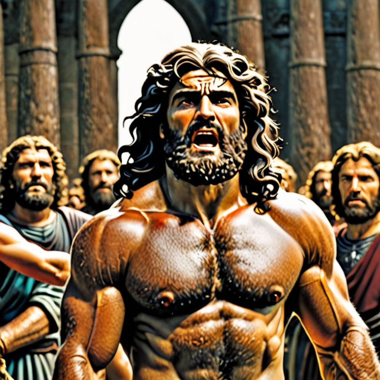 Samson from the bible being betrayed