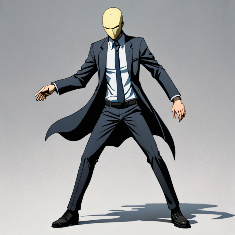 anime style headless man