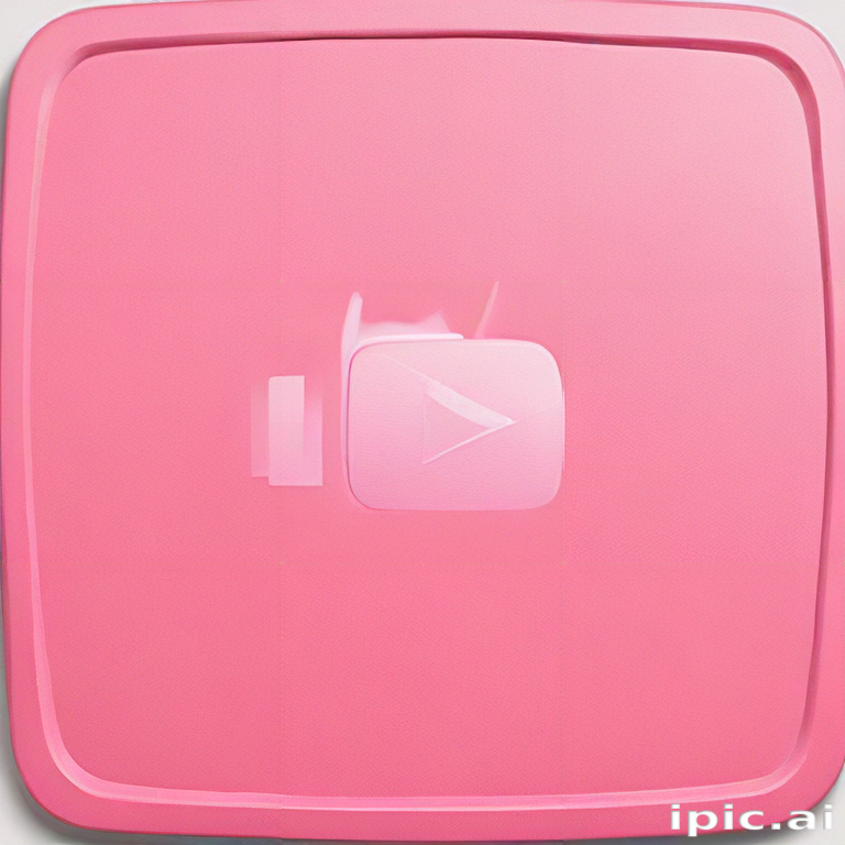 A Creative Pink YouTube Play Button Design for Modern Digital Aesthetics
